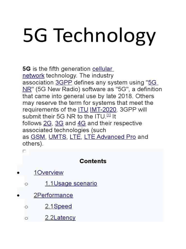 5G Technology | PDF | 4 G | Mimo