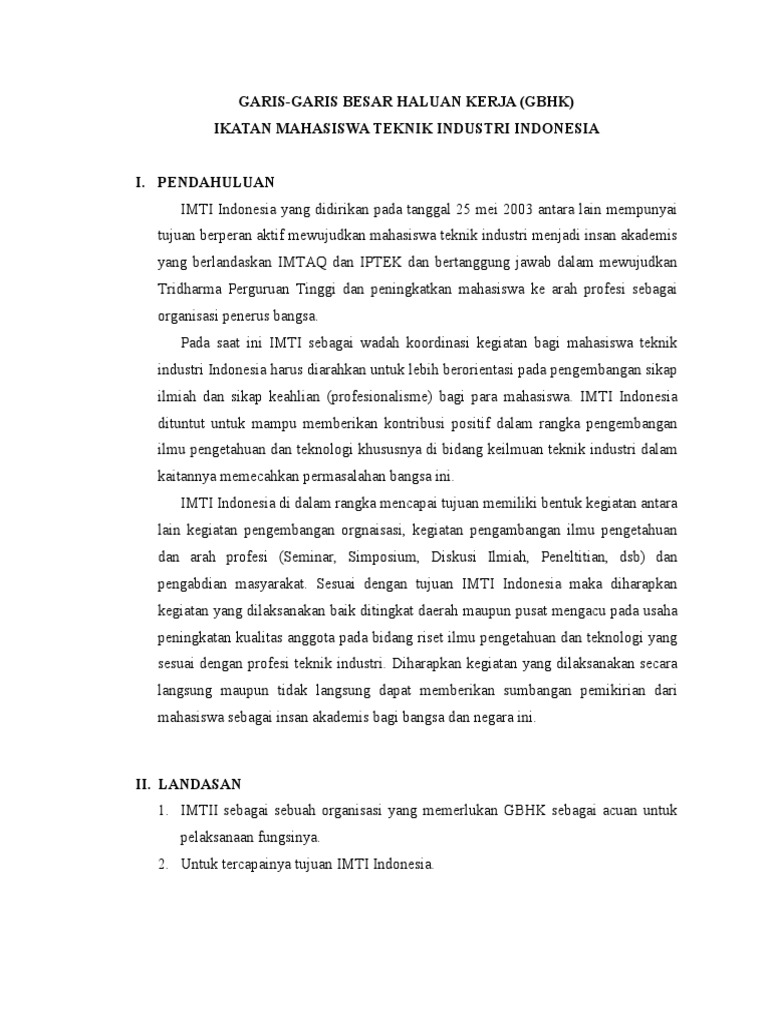 GBHK Imti-Indonesia | PDF