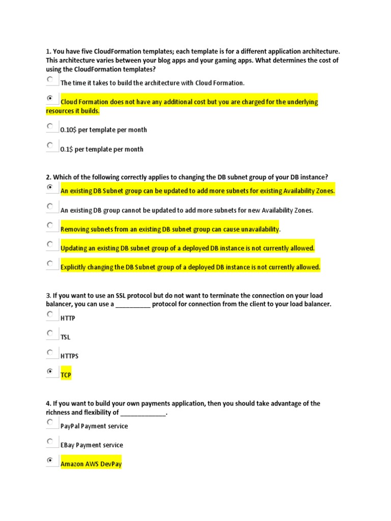 AWS Practice Questions | Load Balancing (Computing) | Ip Address