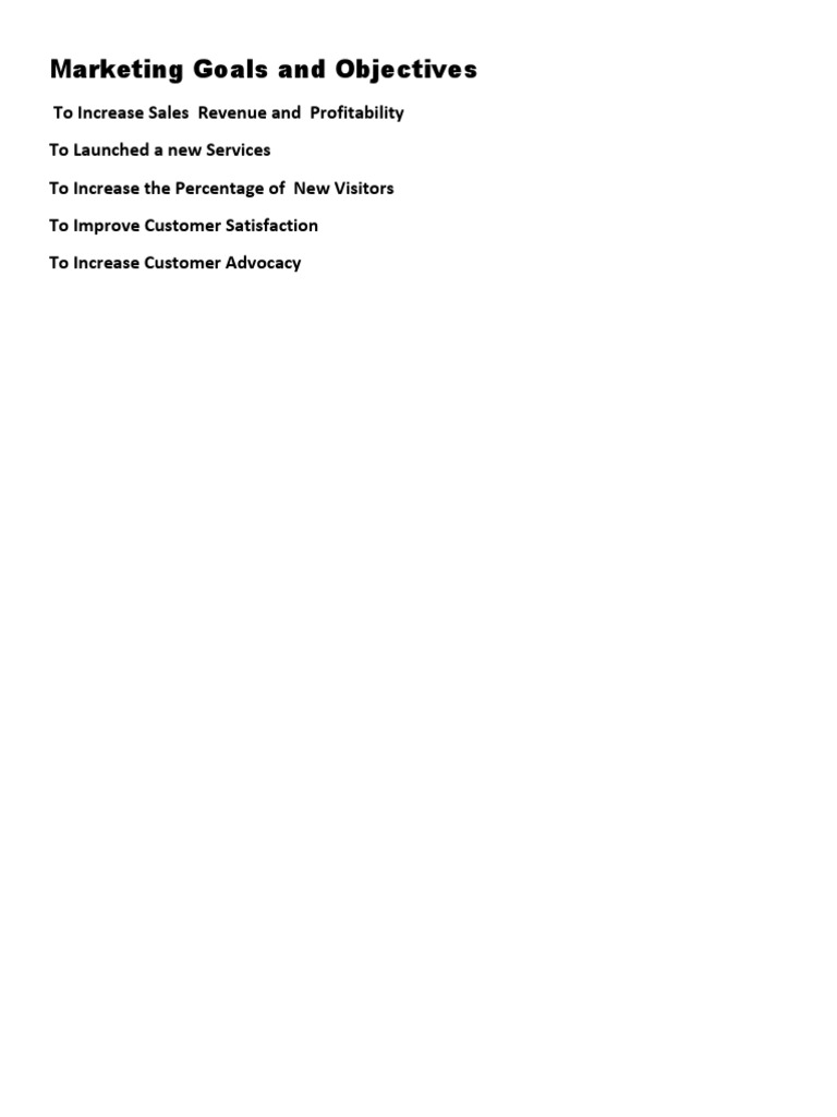 Goals and Objectives | PDF | Roasting | Cooking