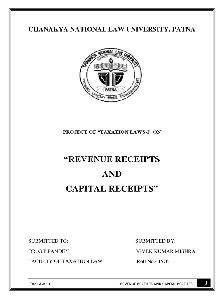 Revenue Receipts and Capital Receipts | PDF | Revenue | Expense