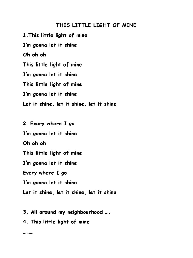 This Little Light of Mine | PDF