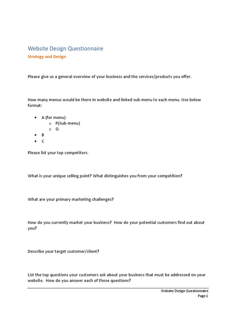 Questionnaire Designing | PDF