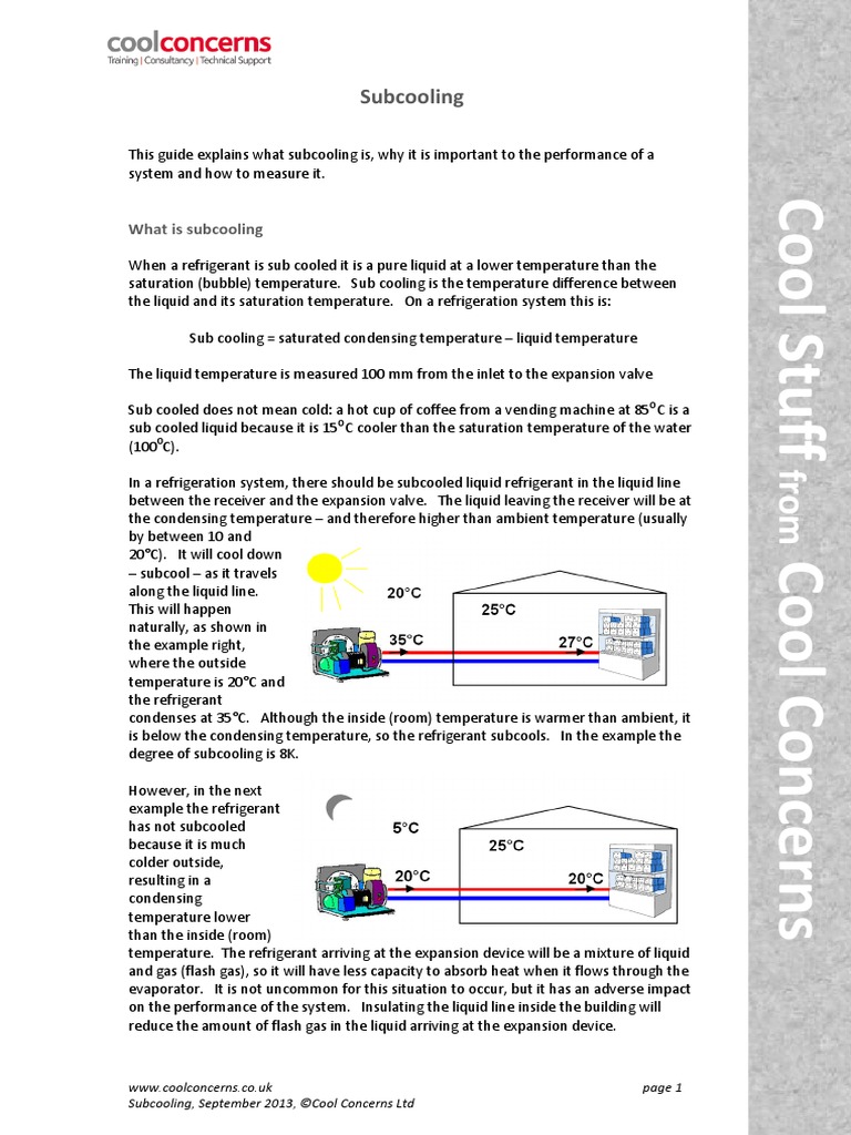 What Is Subcooling | PDF | Liquids | Refrigeration
