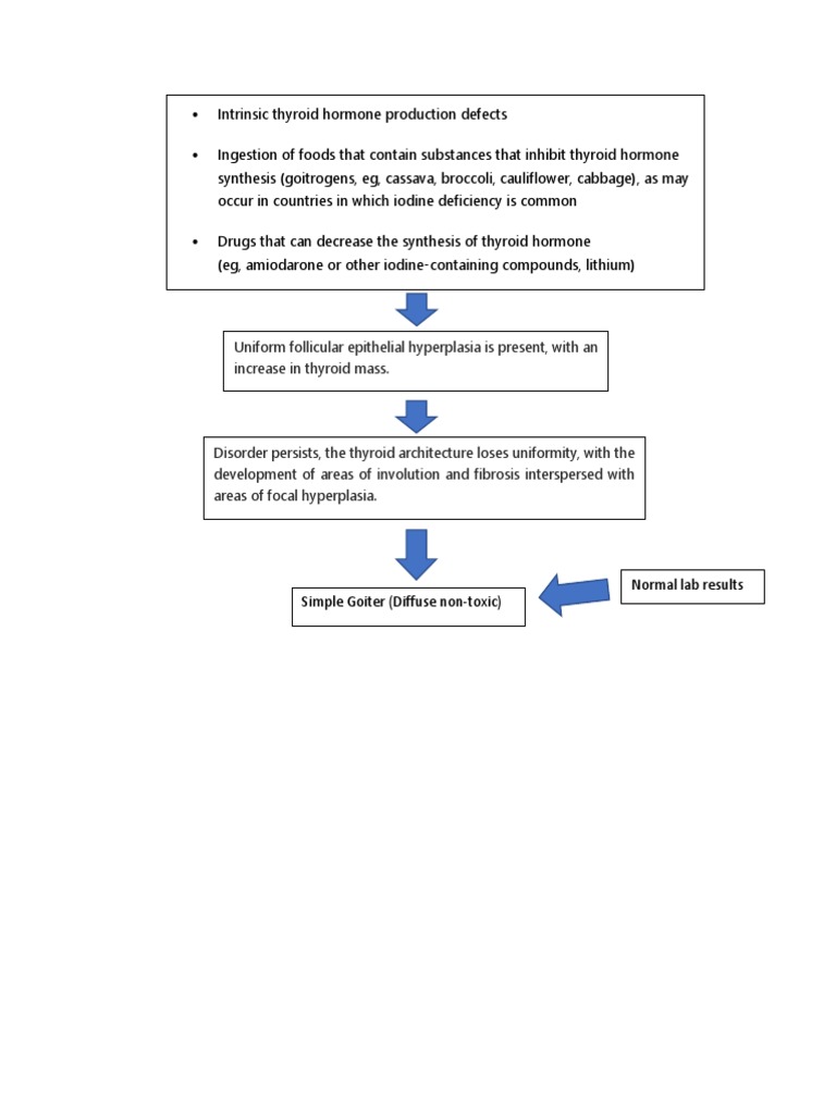 Normal Lab Results Simple Goiter (Diffuse Non-Toxic) | PDF