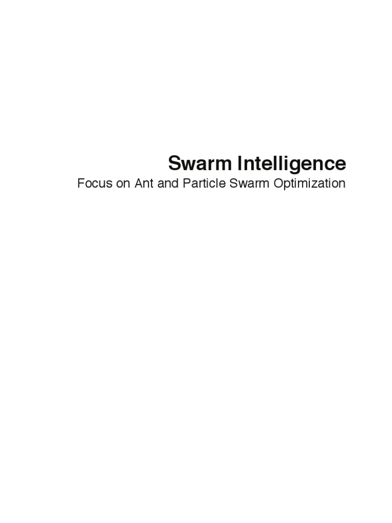 Swarm Intelligence | PDF | Metaheuristic | Mathematical Optimization