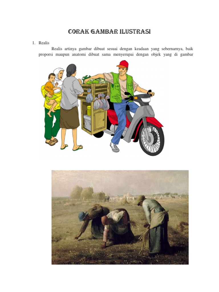 Corak Gambar Ilustrasi: Realis dan Lainnya | PDF | Filsafat | Seni