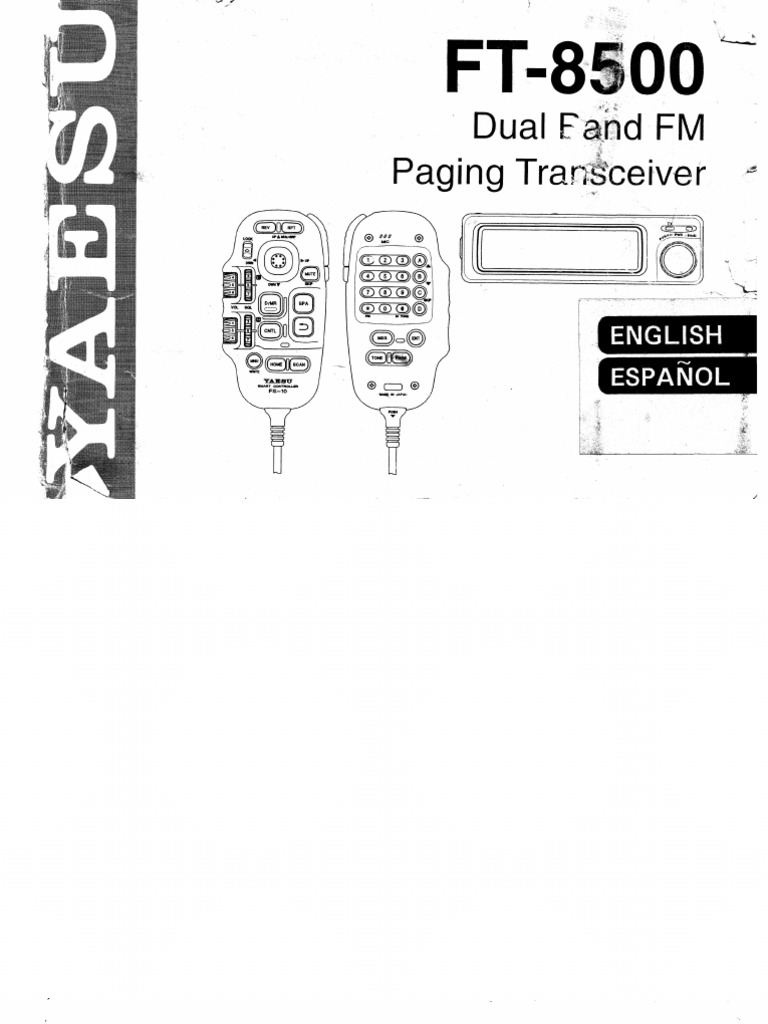 FT-8500 Operators Manual | PDF