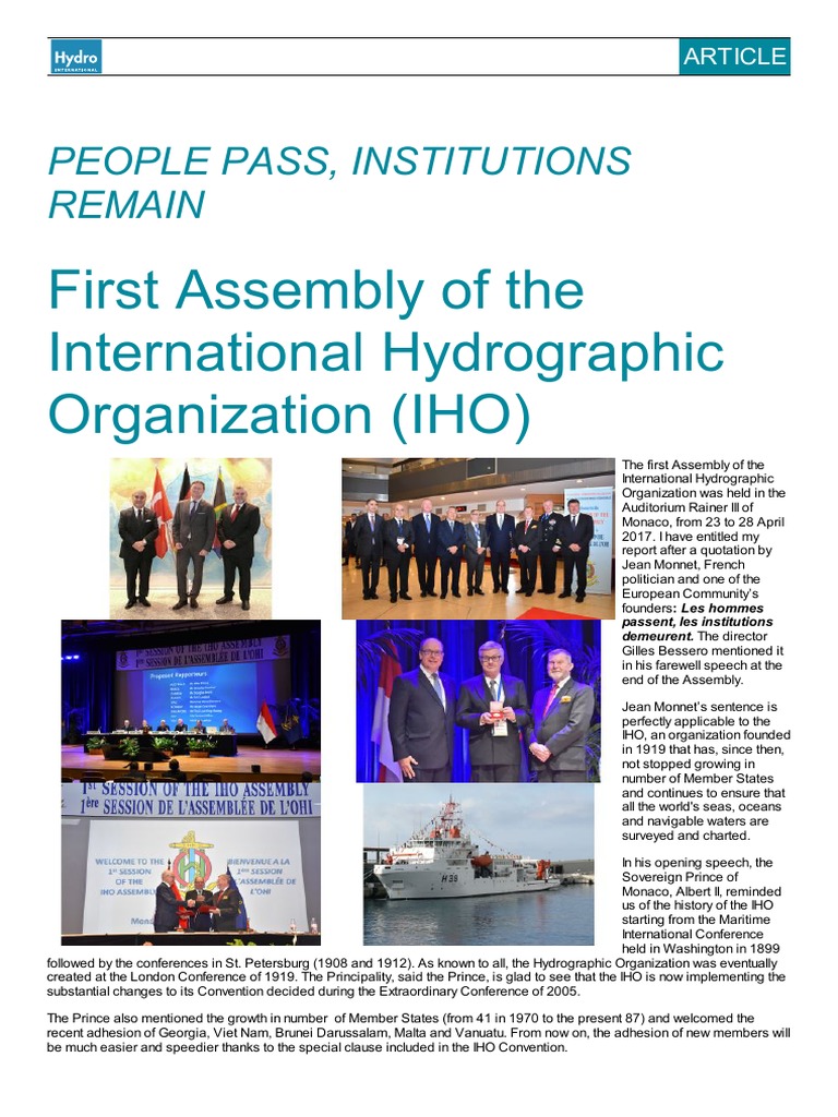 First Assembly of The IHO | PDF | Hydrography | Oceanography
