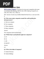 ICT - Question Bank (Basic Computer) | PDF | Computer Data Storage | Input/Output