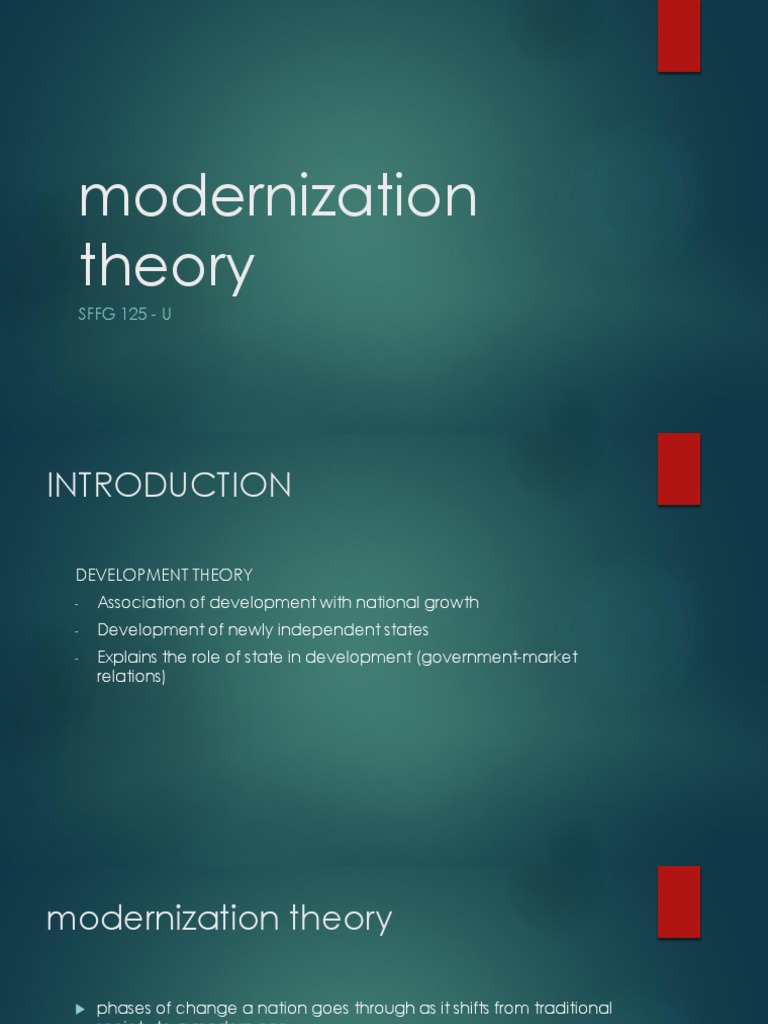 Modernization Theory: SFFG 125 - U | PDF