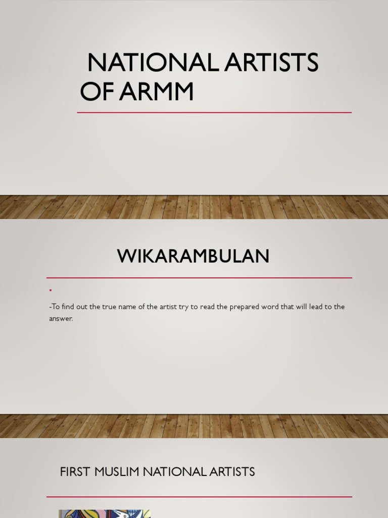 National Artists of Armm | PDF