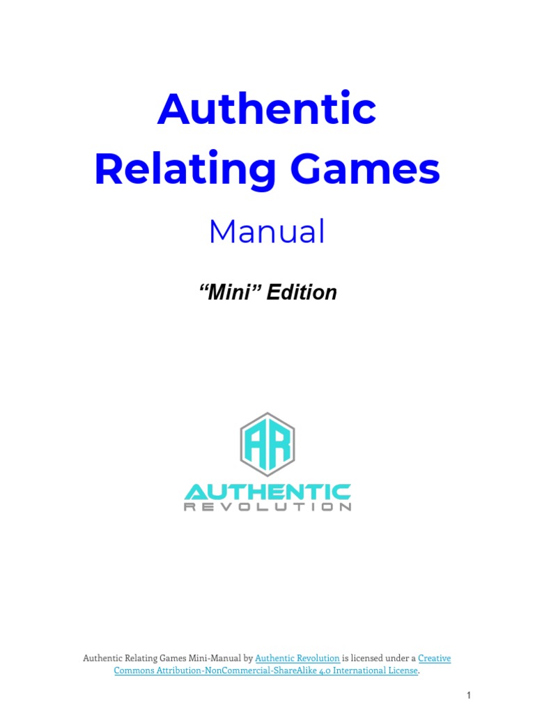 Authentic Relating Games Mini-Manual | PDF | Feeling | Emotions