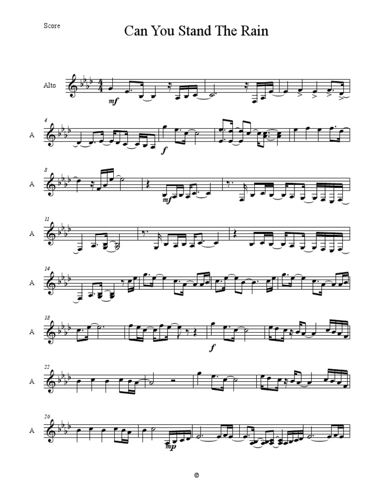 Can You Stand The Rain | PDF