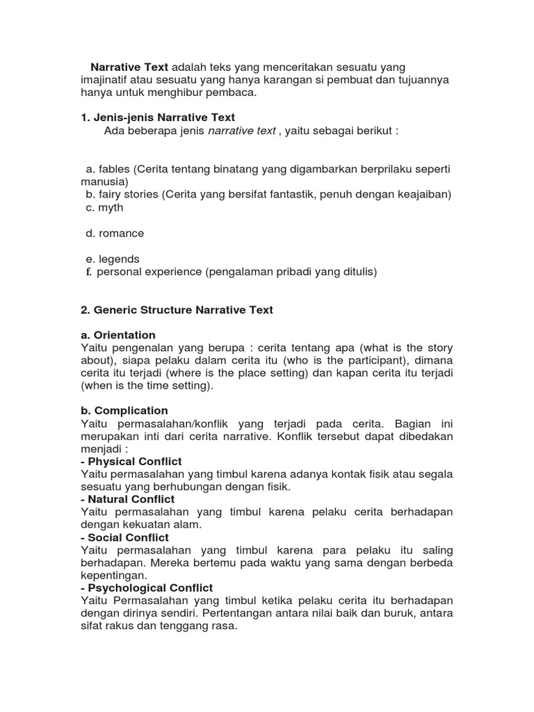 Example of Narrative Text | PDF | Fiksi Umum