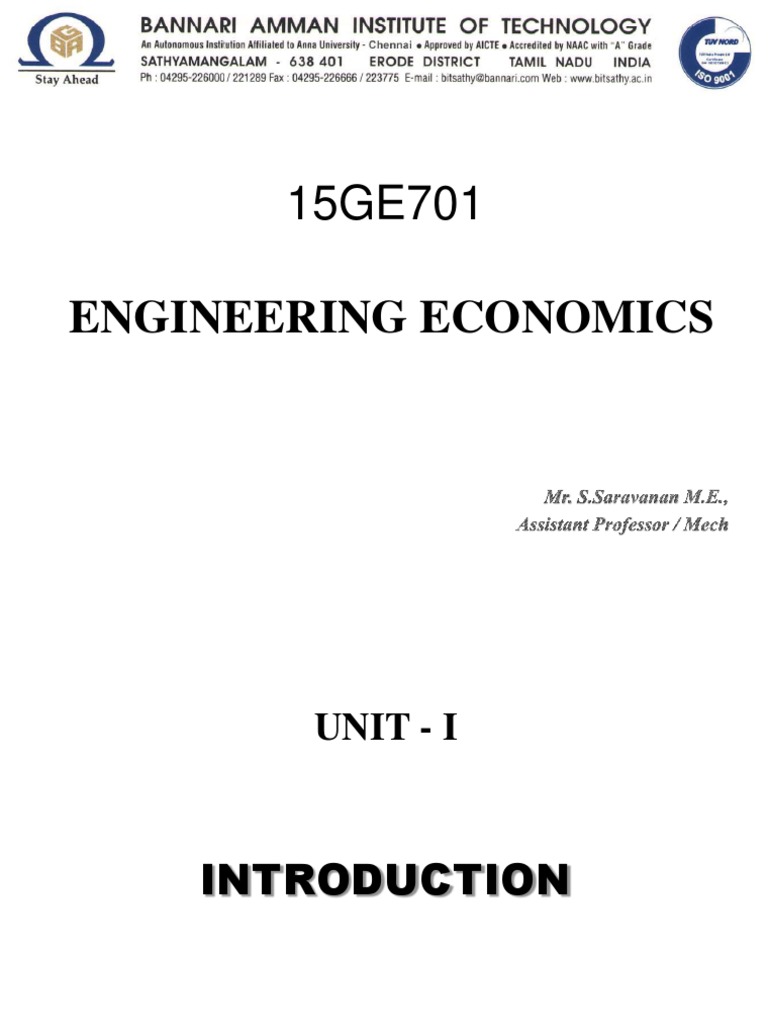 Engineering Economics Overview | PDF | Market Economy | Economics