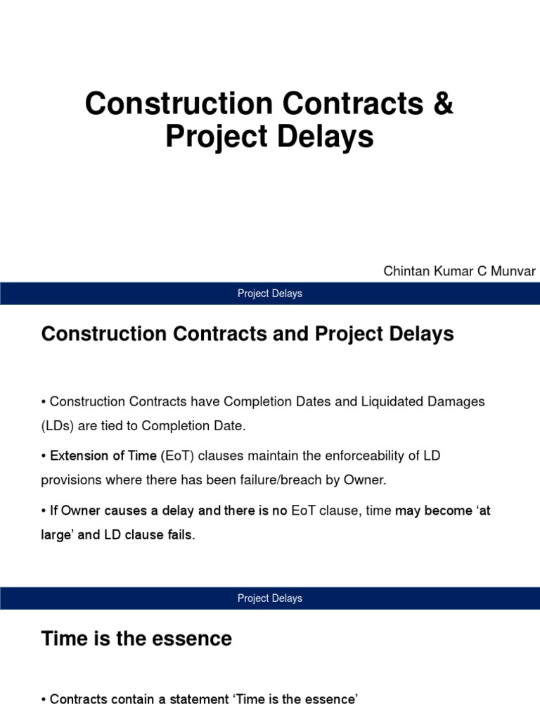 Construction Project Delays | PDF | Liquidated Damages | Government
