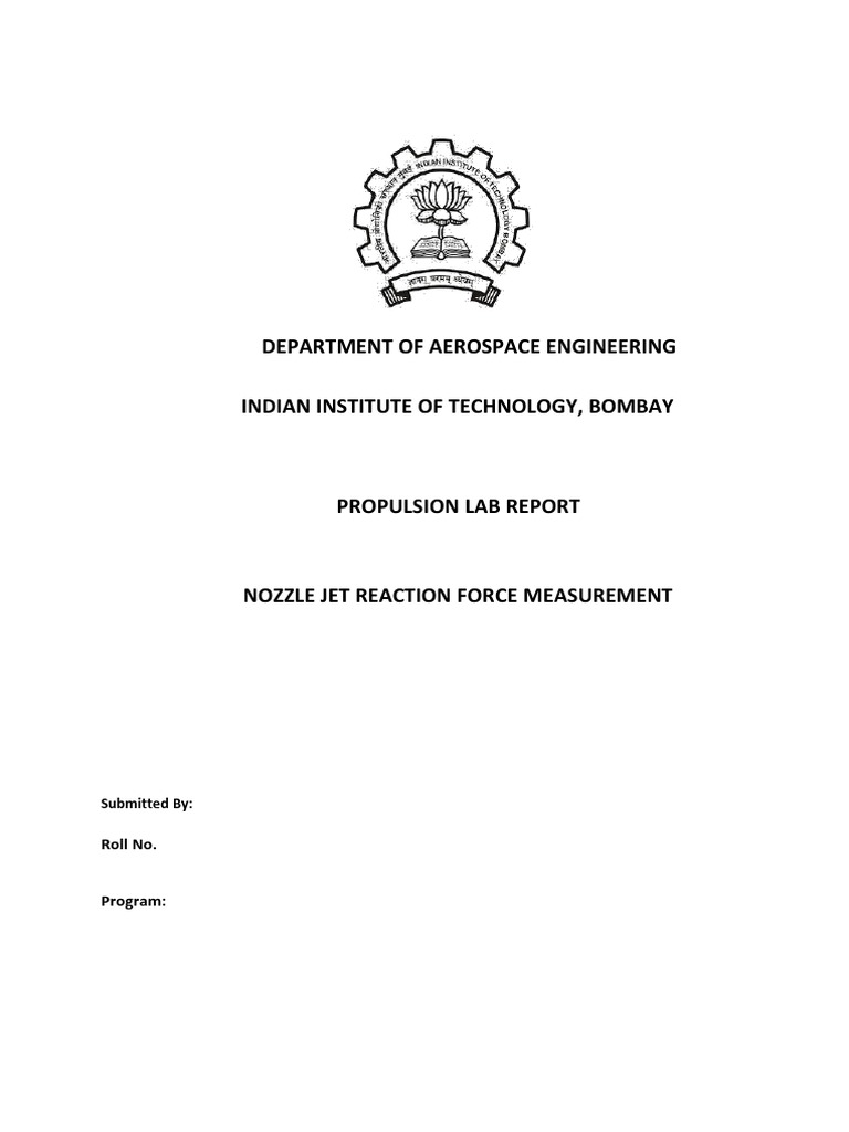 Nozzle Jet Reaction Sample Report | PDF | Nozzle | Thrust