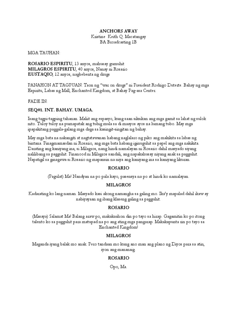 Tagalog Script | PDF