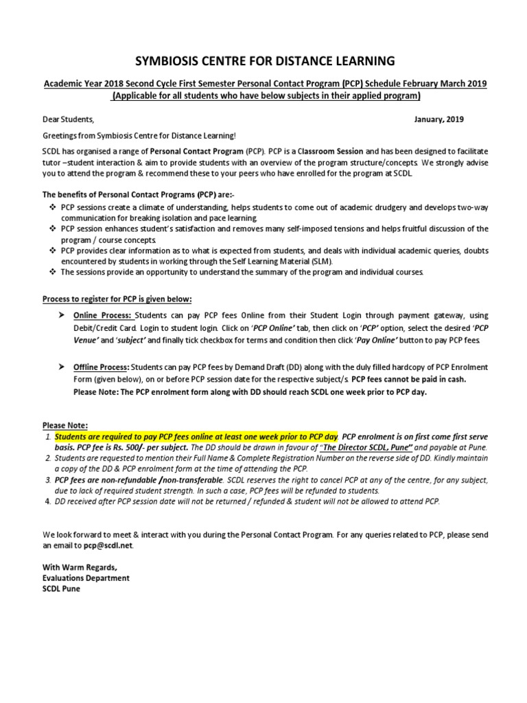 Symbiosis Centre For Distance Learning | PDF | Distance Education ...