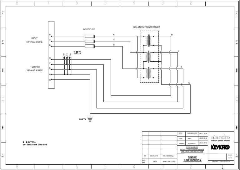 Isolation Transformer Input Fuse: Single Line Diagram | PDF | Power ...
