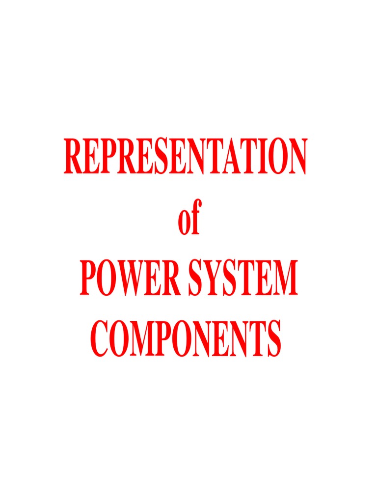 Representation of Power System Components 2 and Faults | PDF | Electric ...