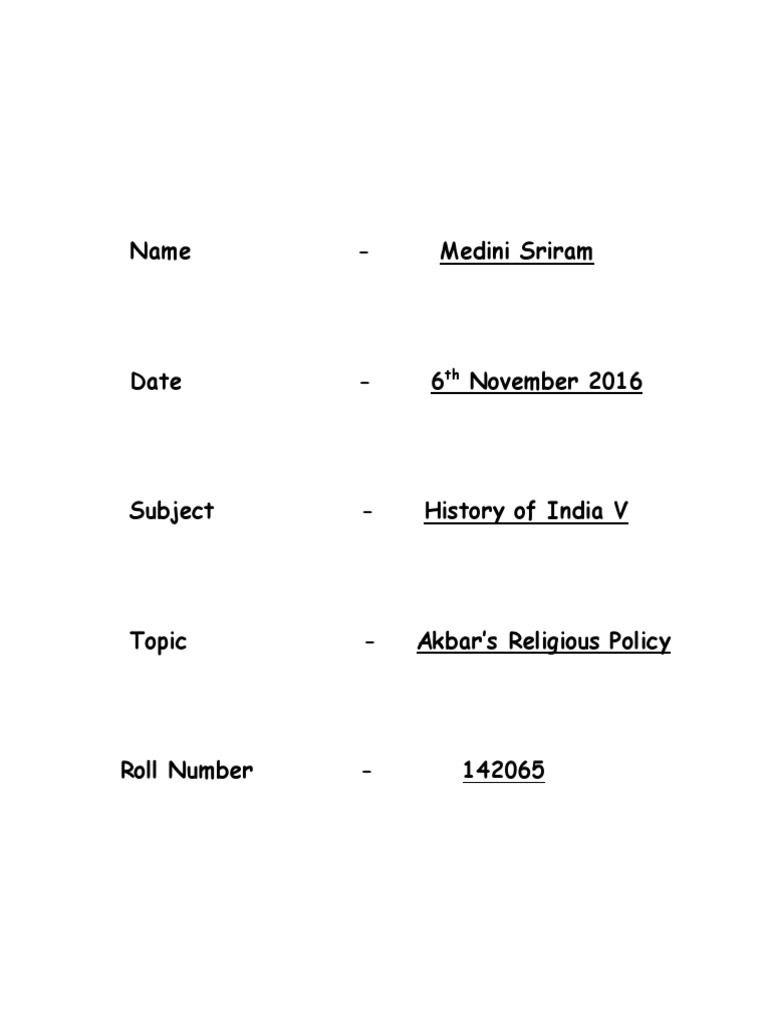 Akbar's Religious Policies | PDF | Mughal Empire | Religion And Belief