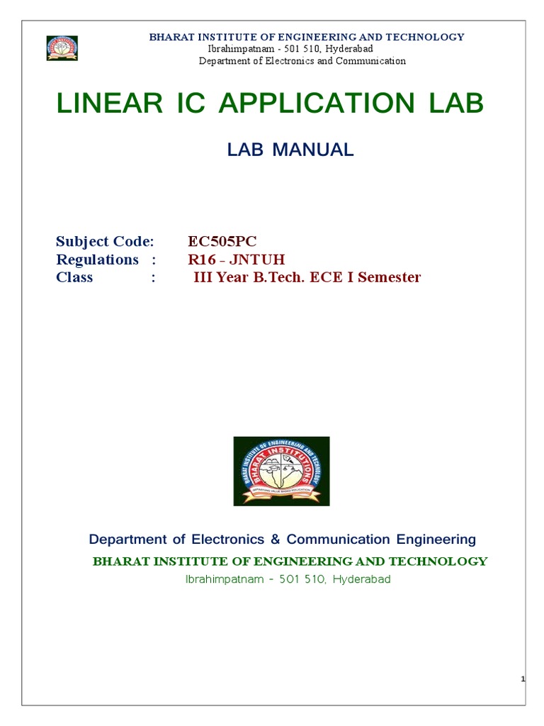 Lica Lab | PDF | Operational Amplifier | Amplifier