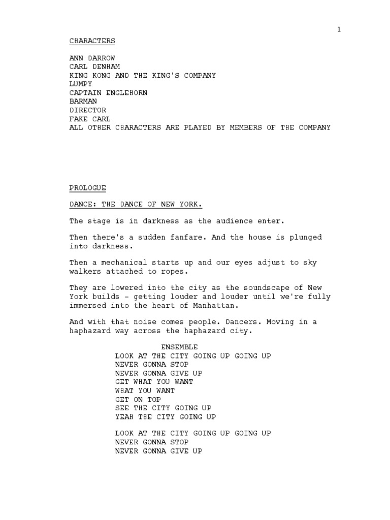 King Kong Scripts | PDF