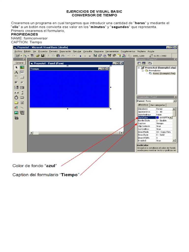EJERCICIOS DE VISUAL BASIC Tiempo PDF | PDF | Programa de computadora ...