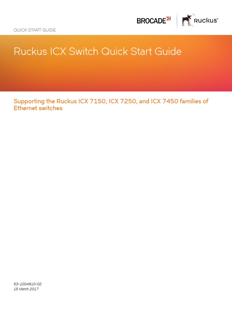 Ruckus ICX Switch Quick Start Guide | PDF | Command Line Interface ...