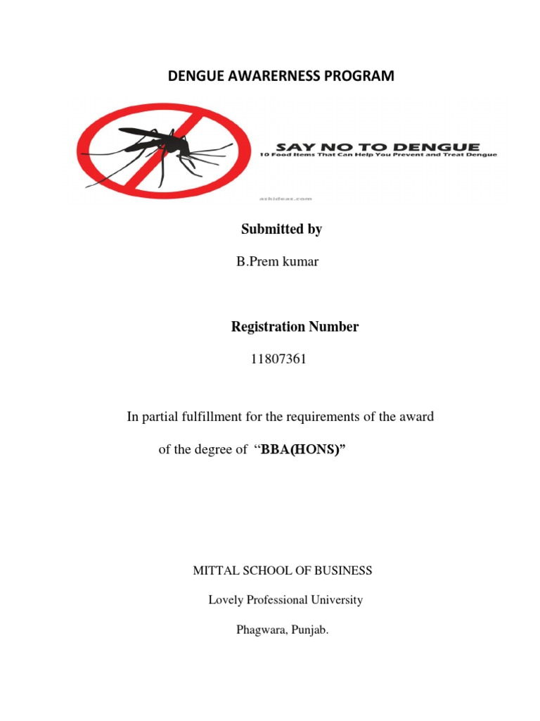 Dengue Awarerness Program 2 | PDF | Aedes Aegypti | Mosquito