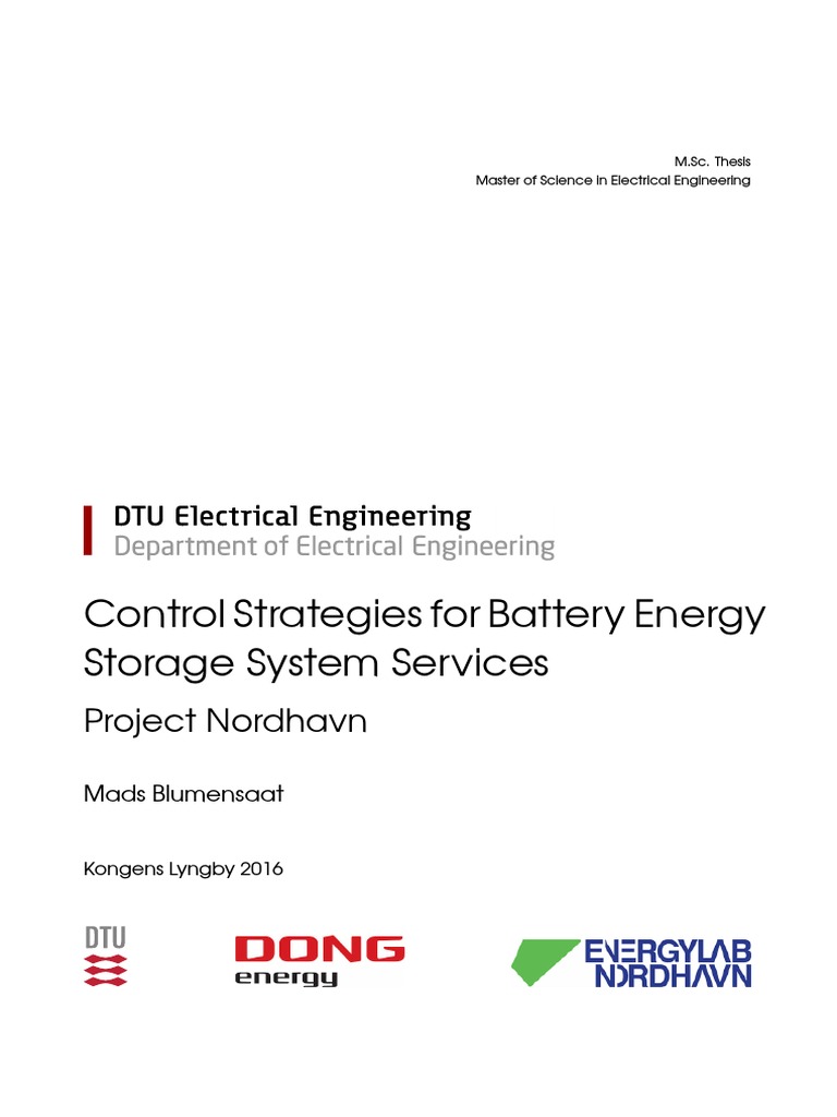 Control Strategies For Battery Energy Storage Systems | PDF ...