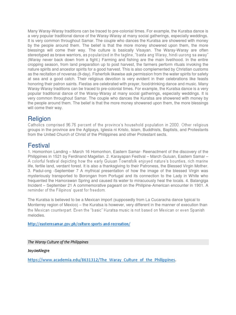 Religion: The Waray Culture of The Philippines | PDF