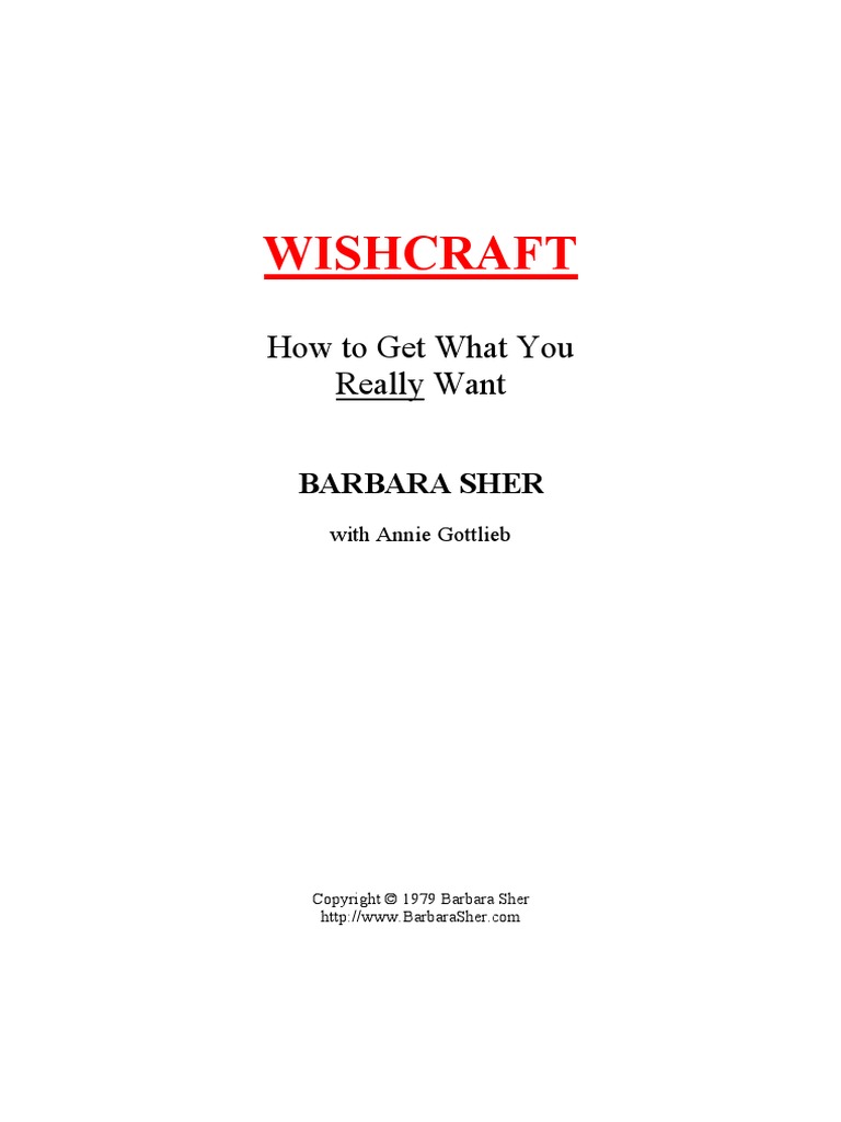 Wishcraft Barbara Sher | PDF