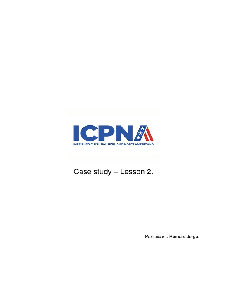 Case Study - Lesson 2 | PDF