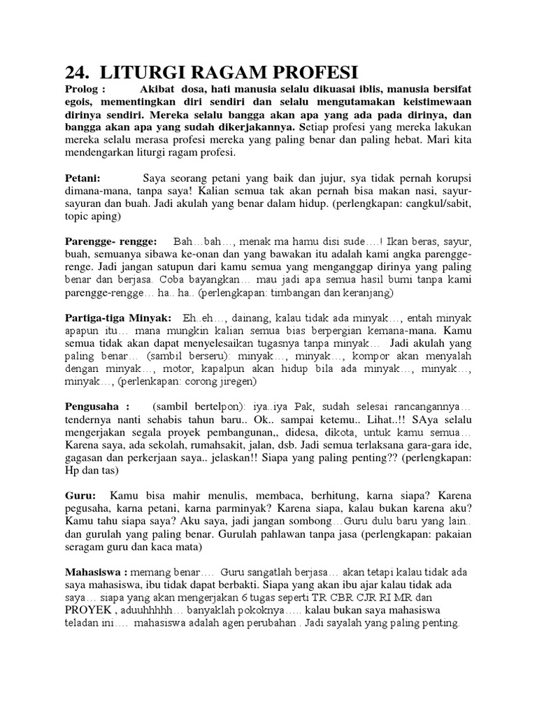 Liturgi Profesi | PDF | Seni