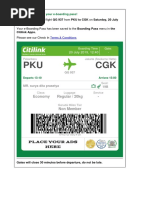 Contoh Boarding Pass Citilink | PDF