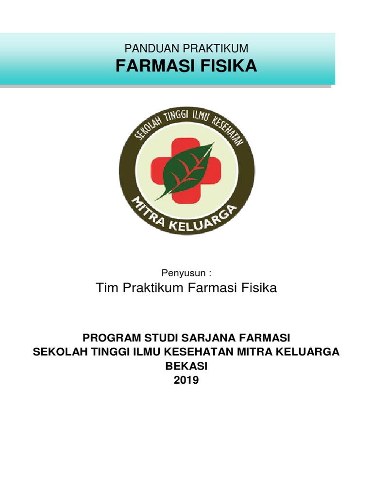 Panduan Praktikum Farmasi Fisika 2018 | PDF