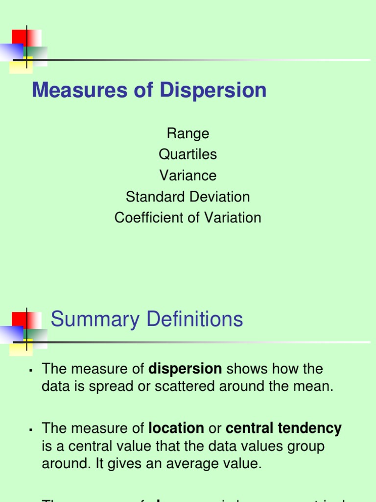 UNIT III -Measures of Dispersion | Coefficient Of Variation | Mathematics