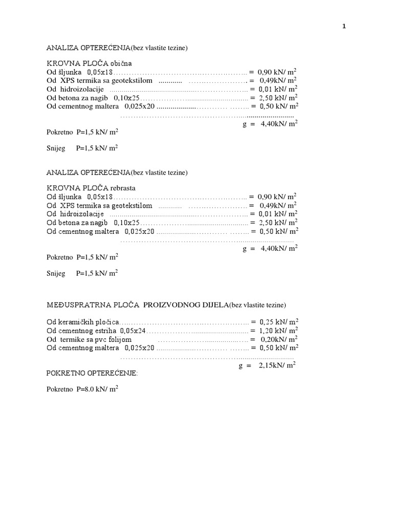 Analiza Opterecenja | PDF