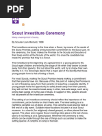 Investiture Ceremony Script | PDF | Youth Movements | Scouting