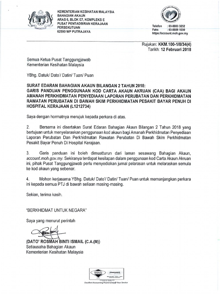 Penggunaan Kod Carta Akaun Akruan Caa Bagi Akaun Amanah Laporan ...