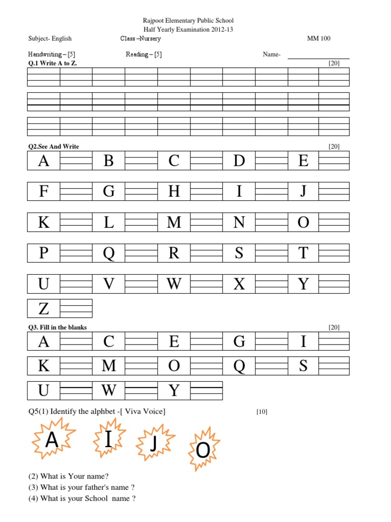 Nursery Paper PDF | PDF
