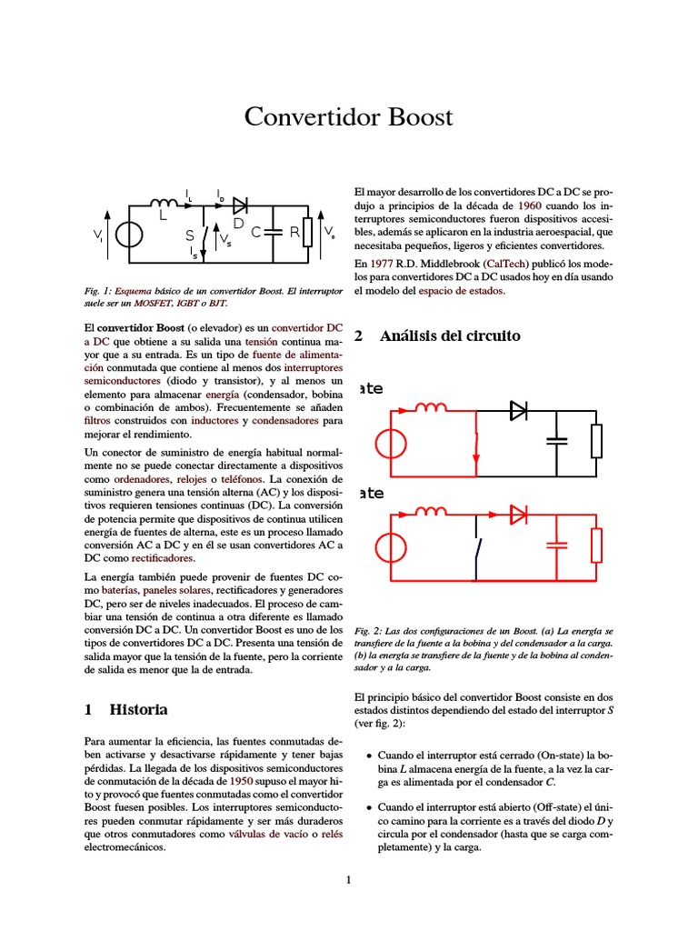 Convertidor Boost | PDF | Electrónica | Cantidad