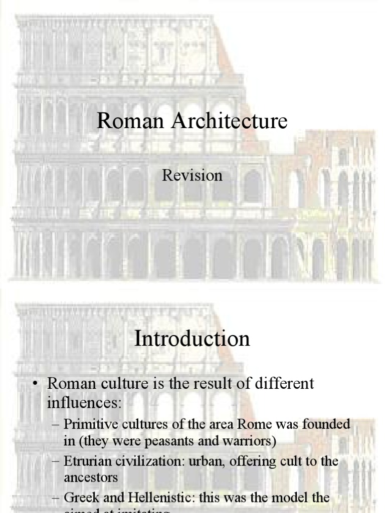 Roman Architecture: Revision | PDF | Vault (Architecture ...