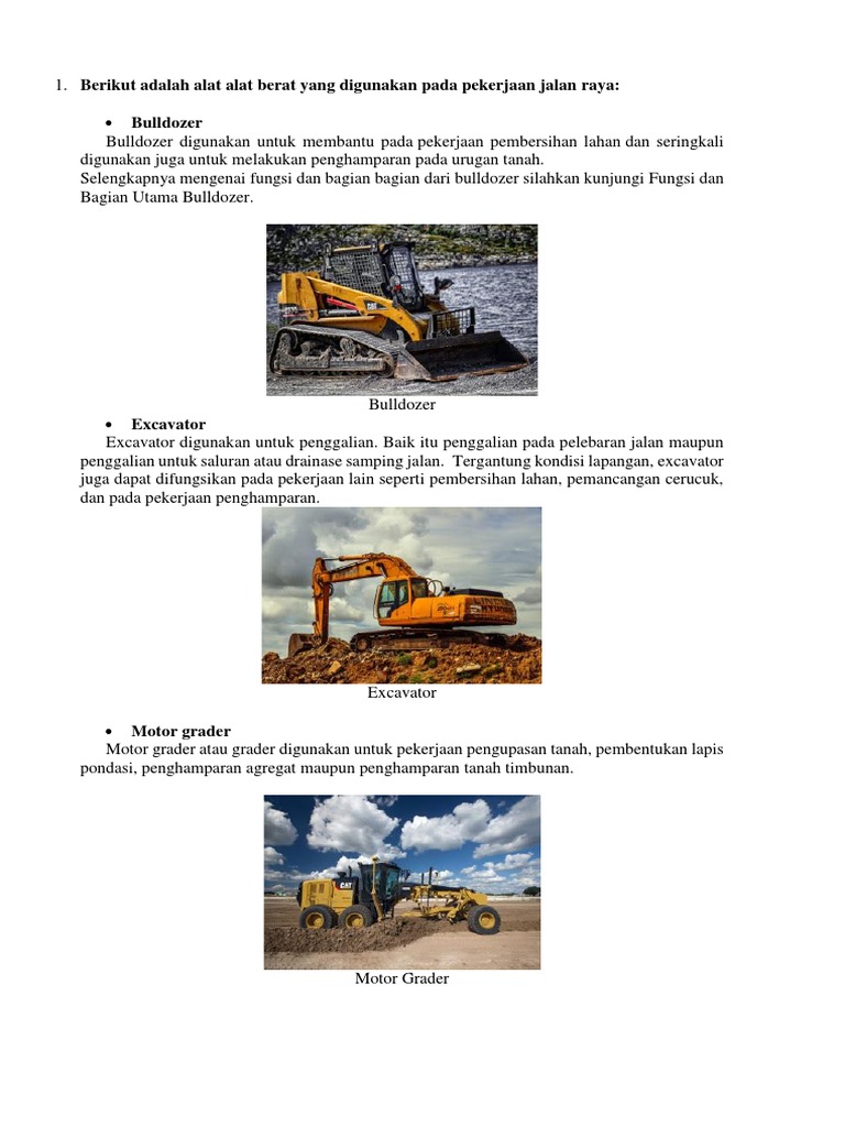 Macam Macam Alat Berat | PDF