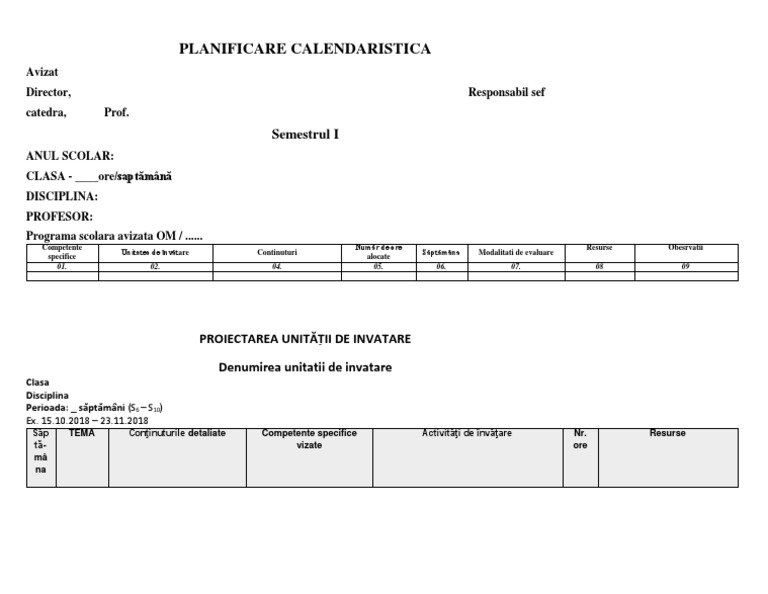 Model Planificari | PDF