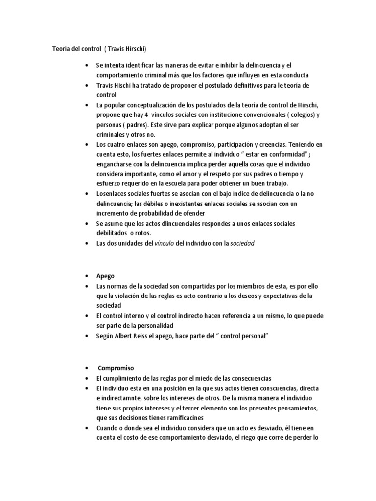 Teoría Del Control | PDF | Teoría de apego | Comportamiento