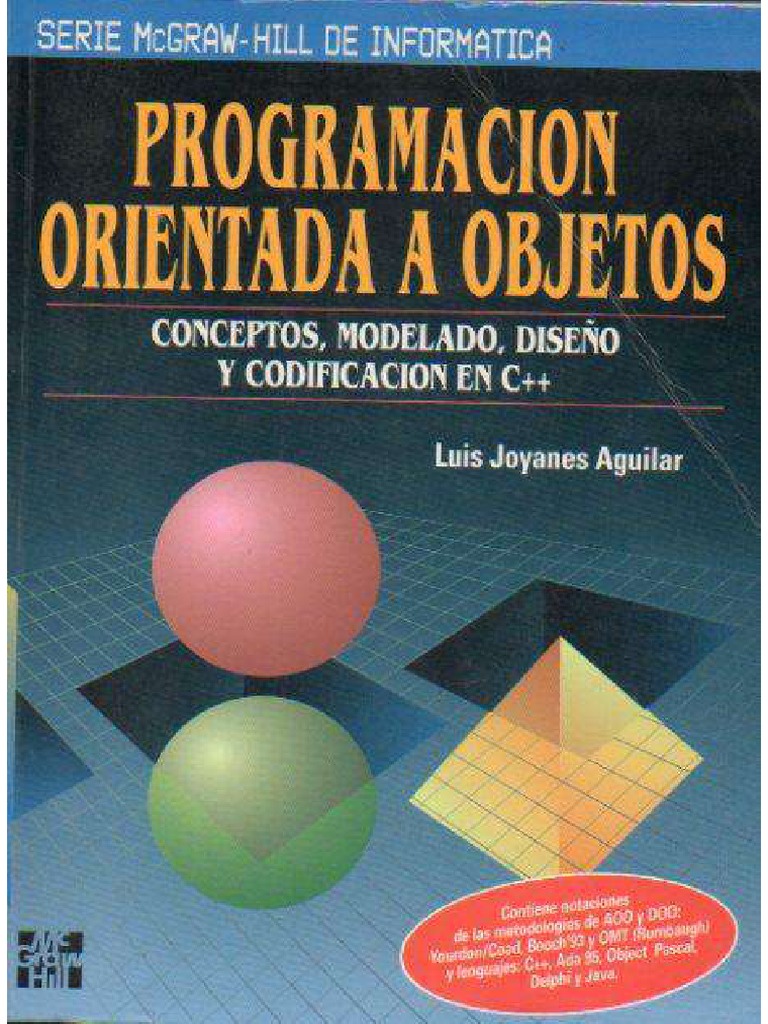 Programación Orientada A Objetos (Conceptos, Modelado, Diseño y ...